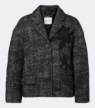 Erdem Veste courte en laine m&eacute;lang&eacute;e
