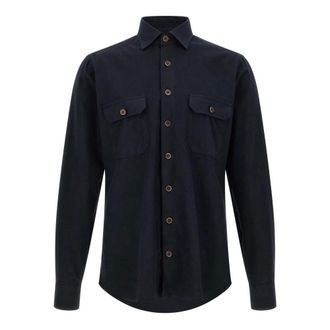 Borriello Homme, Chemises, Bleu, Taille: S Chemises