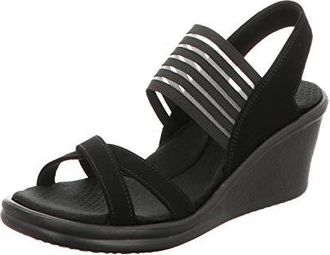 Skechers femme Sandales Bout ouvert, Noir (Black Bbk), 38 EU