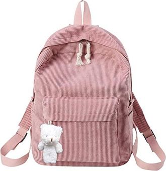 Generic Go Pro Sac &agrave; dos d&eacute;contract&eacute; en velours c&ocirc;tel&eacute; Sac &agrave; dos pour &eacute;tudiant Sac &agrave; dos pour femme Sac &agrave; bandouli&egrave;re simple et tendance Sac &agrave; dos de voyage p