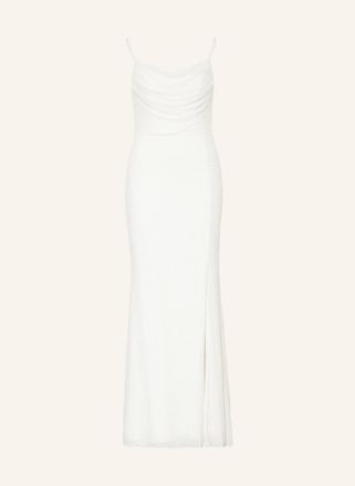 Apart Abendkleid Mit Schmuckperlen weiss