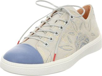 Think Damen TURNA chromfrei gegerbte nachhaltige Halbschuhe, HELLGRAU/Kombi 2030