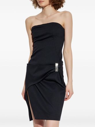 The Attico Womens Mini Dress Black Virgin Wool
