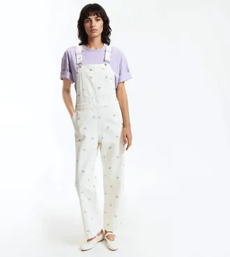La Redoute Collections Salopette Brod&eacute;e Fleurs Pur Coton