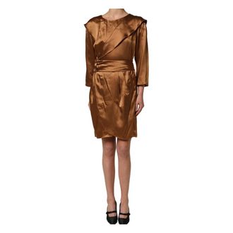 Emporio Armani Wickelkleid Etuikleid Mini - - Dresses - Damen - Braun - M