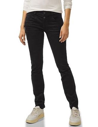 Street One A375425 Jeans Casual, Noir Profond, 25W x 32L Femme