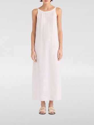 Momoni Robe midi trap&egrave;ze en lin avec &eacute;paules d&eacute;nud&eacute;es et fente arri&egrave;re