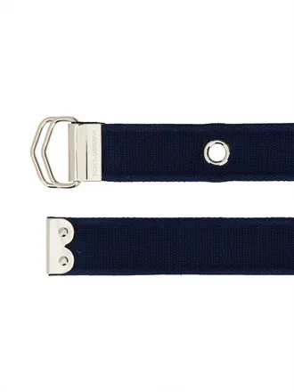 Dolce & Gabbana Logo-Detail Belt - Blue