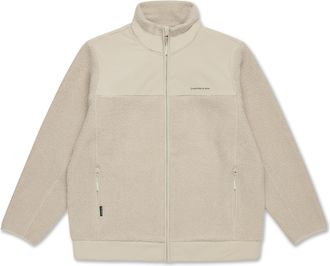 Kapten & Son Teddy Fleece Jacket Sandstone XL | Fleecejacke Damen & Herren Beige | Weiche Teddyfleecejacke mit gefütterten Taschen, verstellbarem Bund