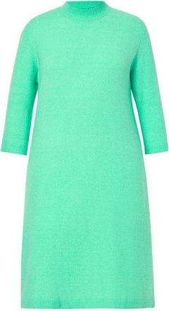 Ulla Popken Midikleid Strickkleid A-Linie Stehkragen 3/4-Arm