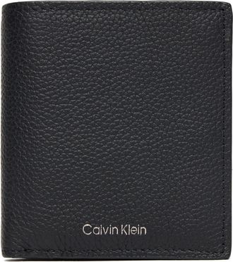 Calvin Klein Geldbörse Calvin Klein Foil Emboss Slim Trifold W Card LV04D1063G Schwarz