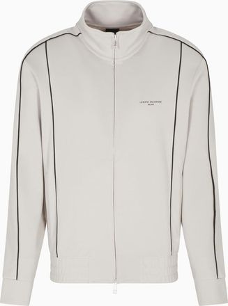 A|X Armani Exchange Mens Long Sleeve Side Logo Zip Closure, Sweatshirt, Grey, M