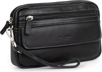Pellet Pochette en Cuir ref 47969 Noir 23 * 15 * 4 c