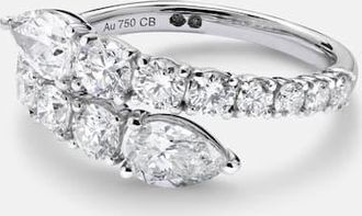 Bucherer Bague Classics Twist en or blanc 18 ct et diamants
