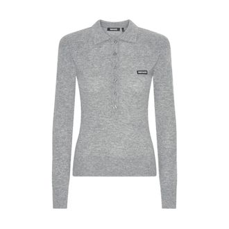 Rotate Logo-Patch Poloshirt - - Tops - Damen - Grau - M