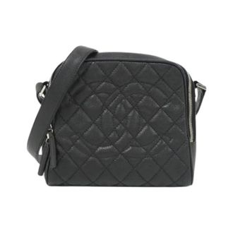 Chanel Sac bandouli&egrave;re en cuir de veau grain&eacute; Pre-owned - Femme - Pre-owned - Noir - Taille: ONE Size