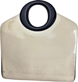 Dior Sac &agrave; main vintage en cuir verni Pre-owned - Femme - Pre-owned - Beige - Taille: ONE Size