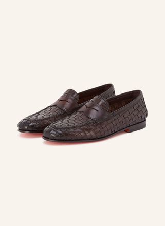 Santoni Penny-Loafer Door braun