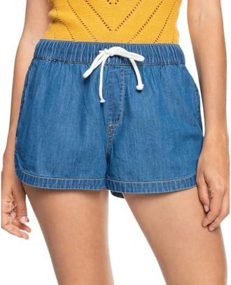Roxy ERJDS03279-BFG0 Short en Denim pour Femme, Bleu, Taille L, bleu