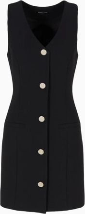 A|X Armani Exchange Femme, Robes, Noir, Taille: 38 FR Abito corto in popeline