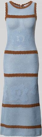Jake*s Casual Strickkleid mit Rundhalsausschnitt und Kontraststreifen