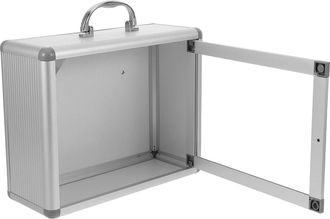 BESPORTBLE NUOBESTY Wandmedikamentenschrank Klein aus Metall und Acryl Wandmontierter Medikamentenkasten f&uuml;r Notfallaufbewahrung im Bad und B&uuml;ro Kompakte Medikam