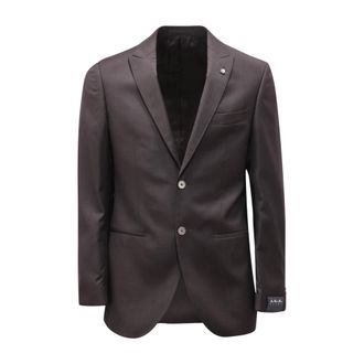 L.B.M. 1911 Italienischer Anzug mit Gilet und Flirt - - Jackets - Herren - Schwarzk - M