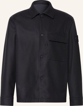 Stone Island Flanell-Overshirt Ghost blau