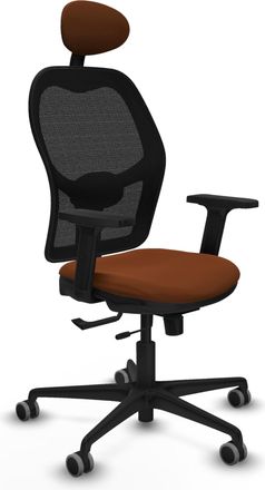 Piqueras y Crespo Office Jorquera Stuhl mit 2D-Armlehnen, h&ouml;henverstellbarer Lendenwirbelst&uuml;tze und festem Kopfteil, ausgestattet mit Syncro/Traslack und injiziertem Sc