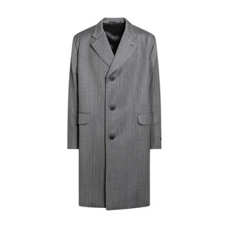 Prada Graue Jacke Monopetto - - Coats - Herren - Grau - L