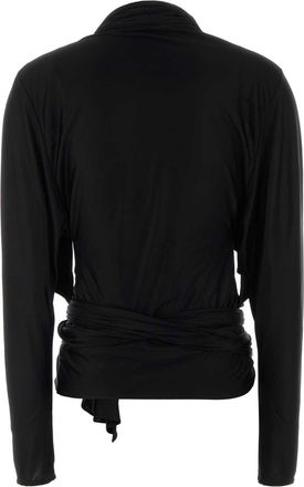 Balmain Open Blouse - Black
