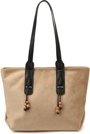 Generic Kexpery Sac &agrave; Main Vintage en Daim Faux Grande Capacit&eacute; Style R&eacute;tro Sac Sous le Bras pour Femmes Voyage Travail