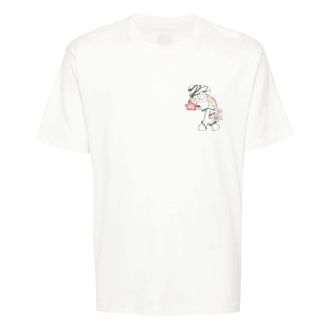 Emporio Armani T-shirt en coton Monogram - Homme - Tops - Blanc - Taille: XL
