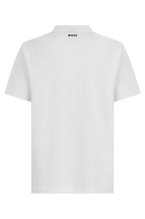 HUGO BOSS Mens Cotton T-Shirt Natural T-Shirts And Polos