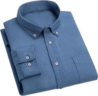 Generic Chemise d&eacute;contract&eacute;e &agrave; manches longues pour homme Oxford ray&eacute; &agrave; carreaux coupe ajust&eacute;e chemise formelle bureau, 803, XXL