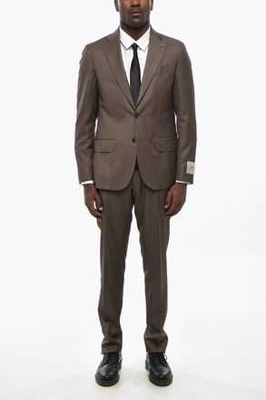 Corneliani CC COLLECTION Jacquard-Anzug aus reiner Schurwolle mit Pattentaschen Corneliani