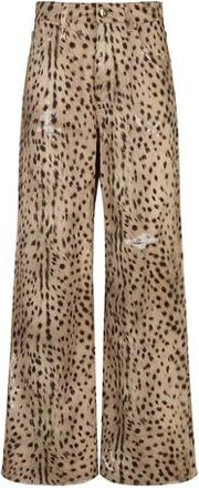 Amiri Jean &agrave; motif animal en coton m&eacute;lang&eacute;