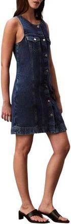 Calvin Klein Robe sans manches en denim de coton