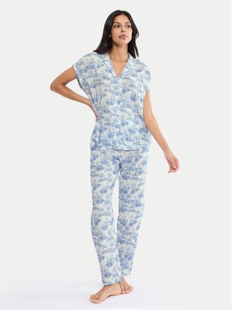 Triumph Pyjama Boyfriend 10222611 Blau Relaxed Fit