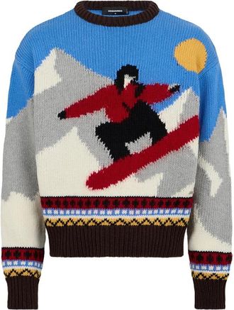 Dsquared2 Snowy Dream Intarsia-knit Sweater