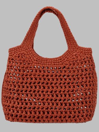 Tod's Womens Mini Shopping Bag Red Viscose Shoulder