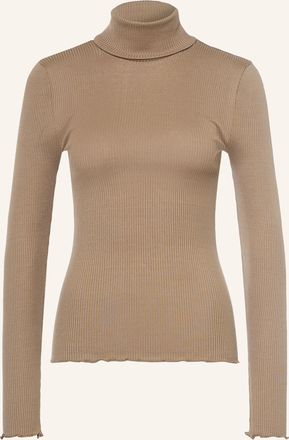 Rosemunde Rollkragenshirt Beatha Mit Seide braun