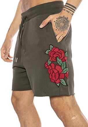 Red Bridge Hommes Short Relax Imprimé Roses Basic Bermuda Mode Gym Pantalon