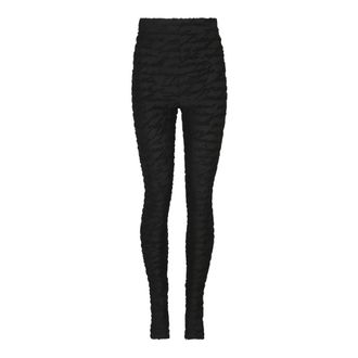 Balmain Femme, Pantalons, Noir, Taille: 34 FR Legging en maille jacquard &agrave; motif &laquo; Lettre damour &raquo;