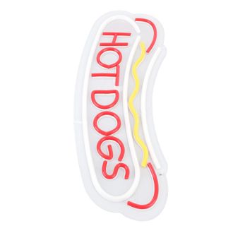 ZJchao LED-Hot-Dog-Schild mit Neonlichteffekt, Acryl-Fast-Food-Display f&uuml;r die Dekoration von Restaurants und Lebensmittelgesch&auml;ften, Energieeffizient Beleuc