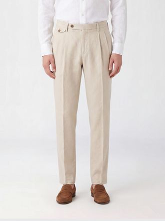 BRIGLIA 1949 Slim Fit Chino-Hose aus einer Baumwoll-Leinen-Mischung