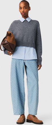 Maje Strasspulli Mit Abnehmbaren Details - Grau - Maje