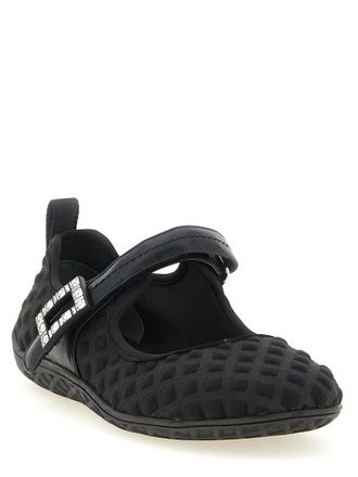 Roger Vivier Womens Black Polyamide Ballet Flats