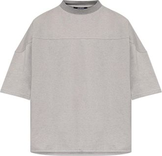 Jacquemus Homme, Tops, Gris, Taille: L Embroidered Logo T-Shirt