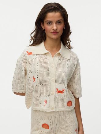 Vero Moda Strickjacke Esmey 10350991 Creme Regular Fit